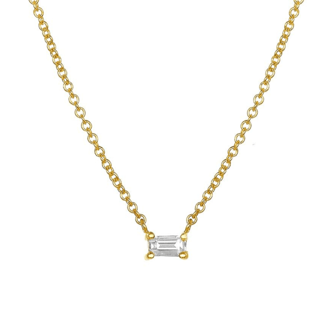 Baguette Diamond Necklace – Lindsey Leigh Jewelry