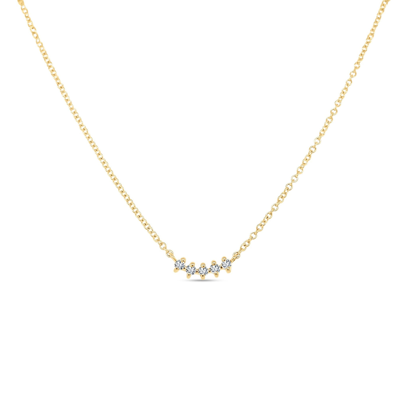 Dainty Diamond Curve Necklace – Lindsey Leigh Jewelry