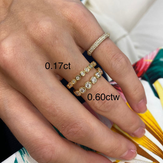 Diamond Bezel Band – Lindsey Leigh Jewelry