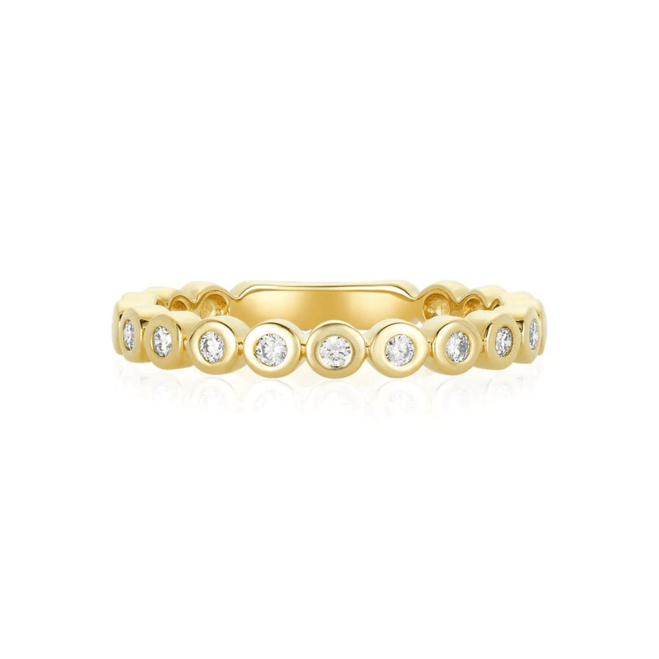 Diamond Bezel Band – Lindsey Leigh Jewelry