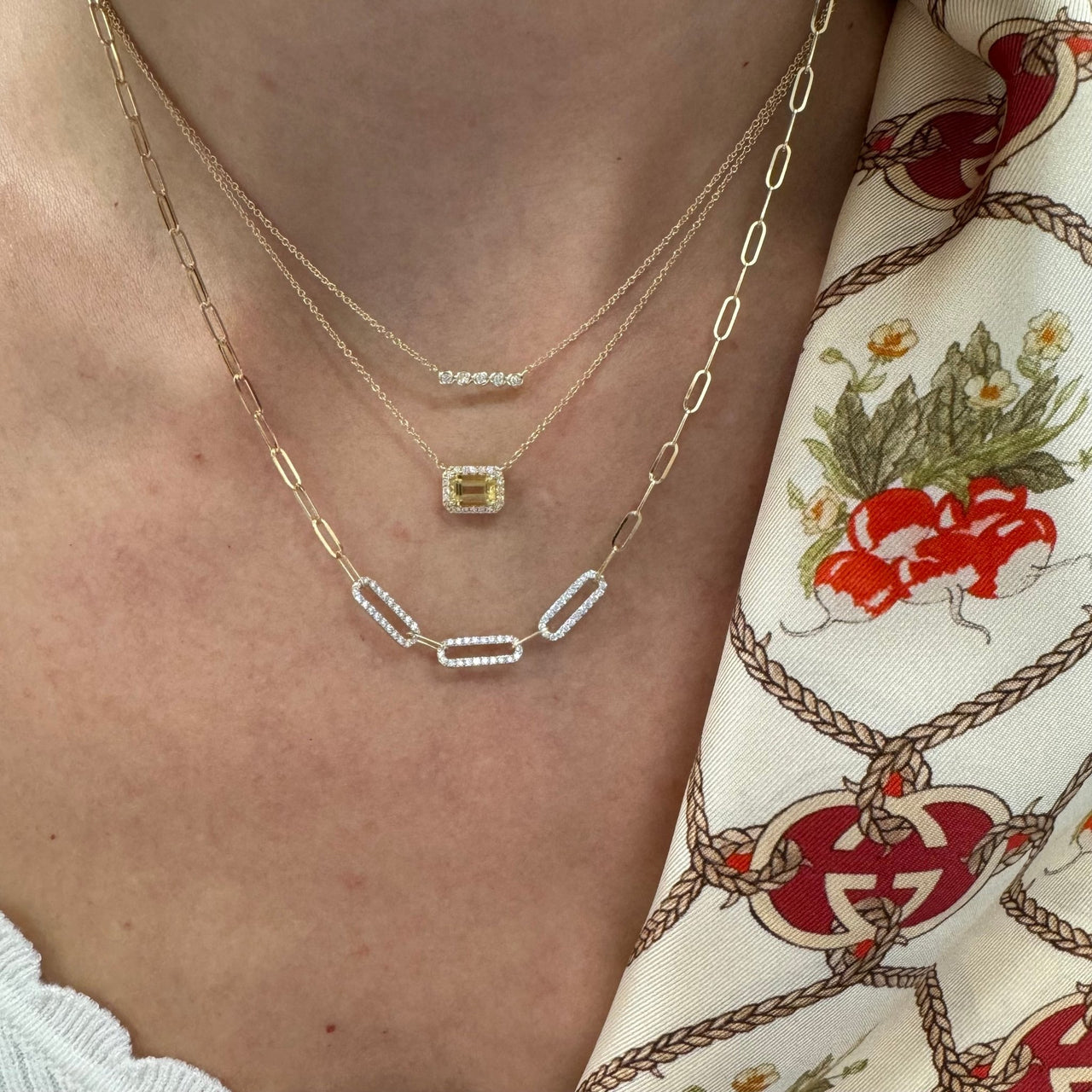 Diamond Bezel Bar Necklace – Lindsey Leigh Jewelry