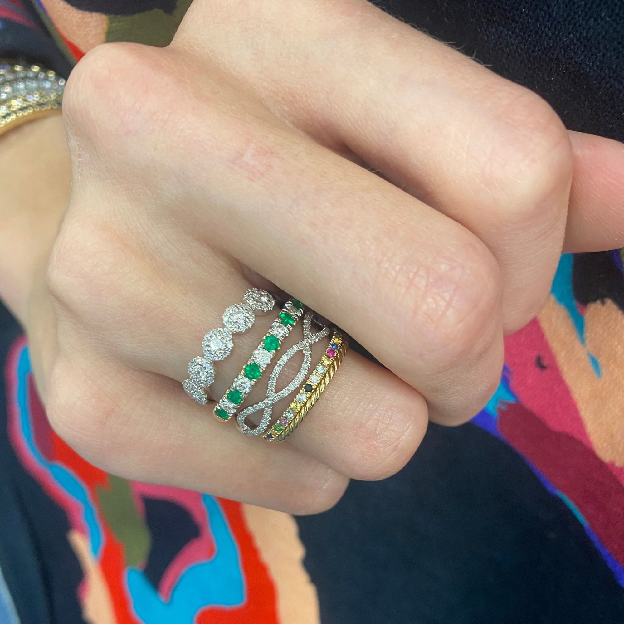 Diamond Halo Band – Lindsey Leigh Jewelry