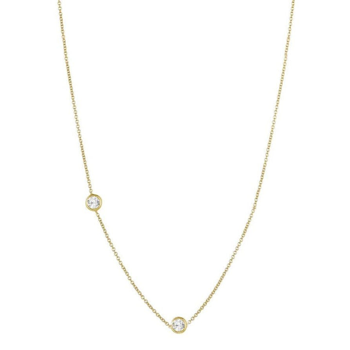 Double Diamond Necklace – Lindsey Leigh Jewelry
