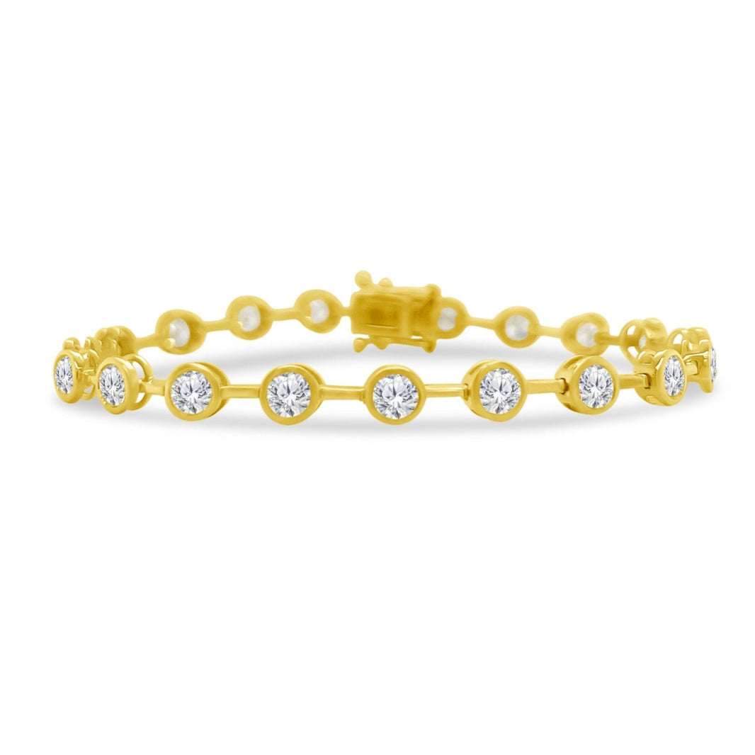 Gold Bar Bezel Bracelet – Lindsey Leigh Jewelry