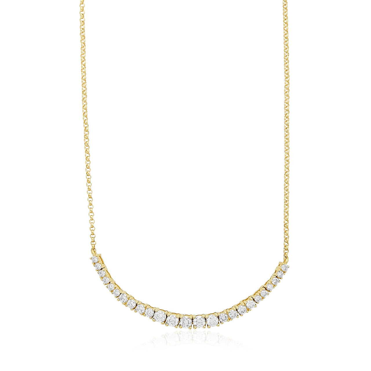 Graduated Basket Set Diamond Necklace – Lindsey Leigh Jewelry