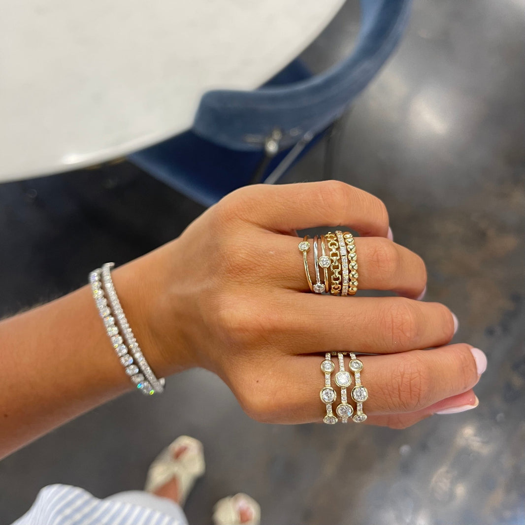 Mini Chain Link Band – Lindsey Leigh Jewelry