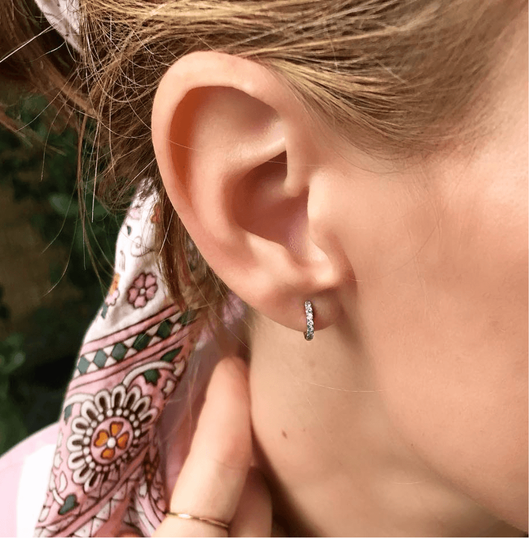 Mini Diamond Huggies – Lindsey Leigh Jewelry